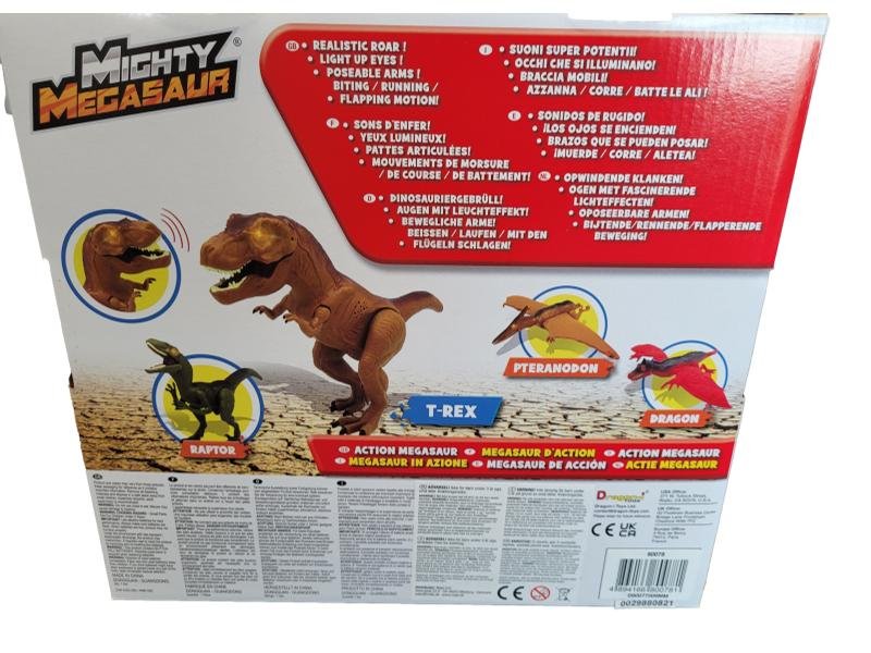 Køb Mighty Megasaur Velociraptor med lyd og lys - 20 cm