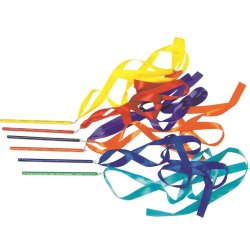 Gymnastik-vimpler 180 cm - Sæt med 6 stk vimpler