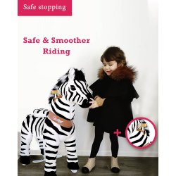 PonyCycle Medium Mekanisk Pony Zebra - Model Ux 2021